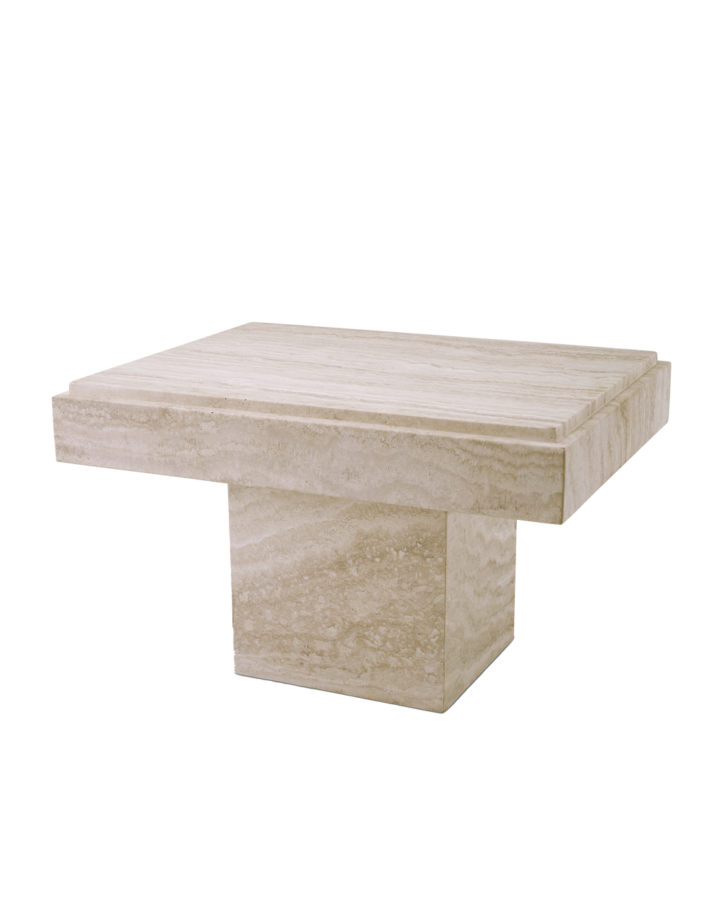 REFINED TRAVERTINE SIDE TABLE – Off-White Palette